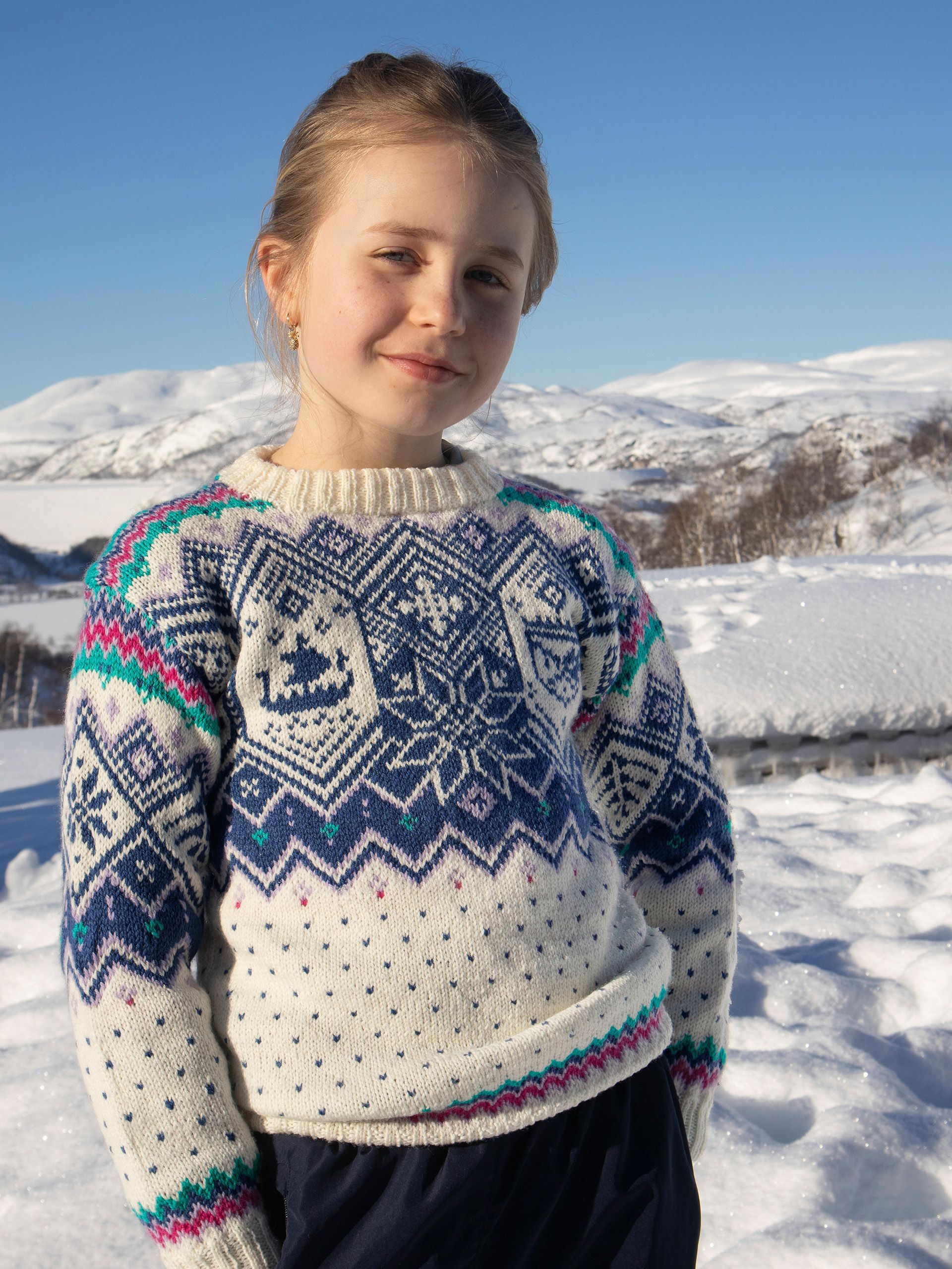 126-14 VM barne genser Trondheim 2025 - Garnius