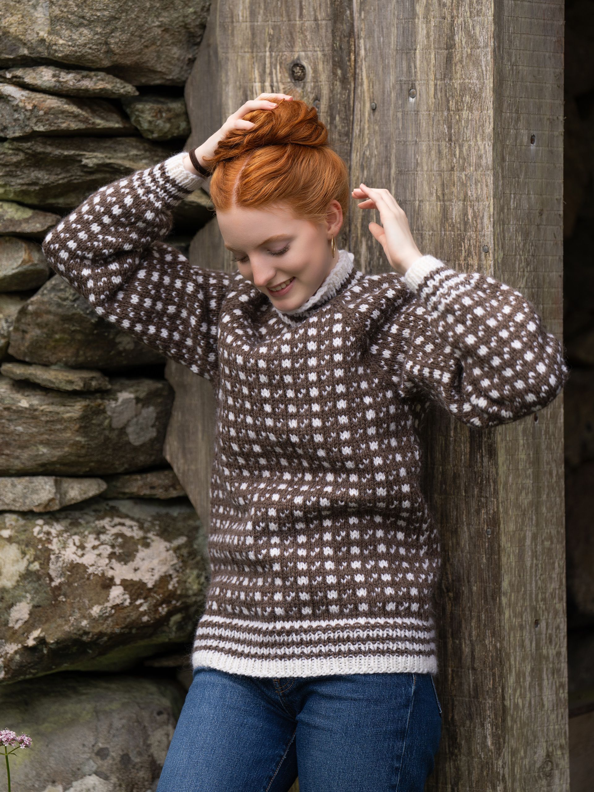 2135-4b Star islender unisex brun - Garnius