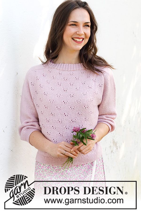 232-25 Pink Peony Sweater - Garnius