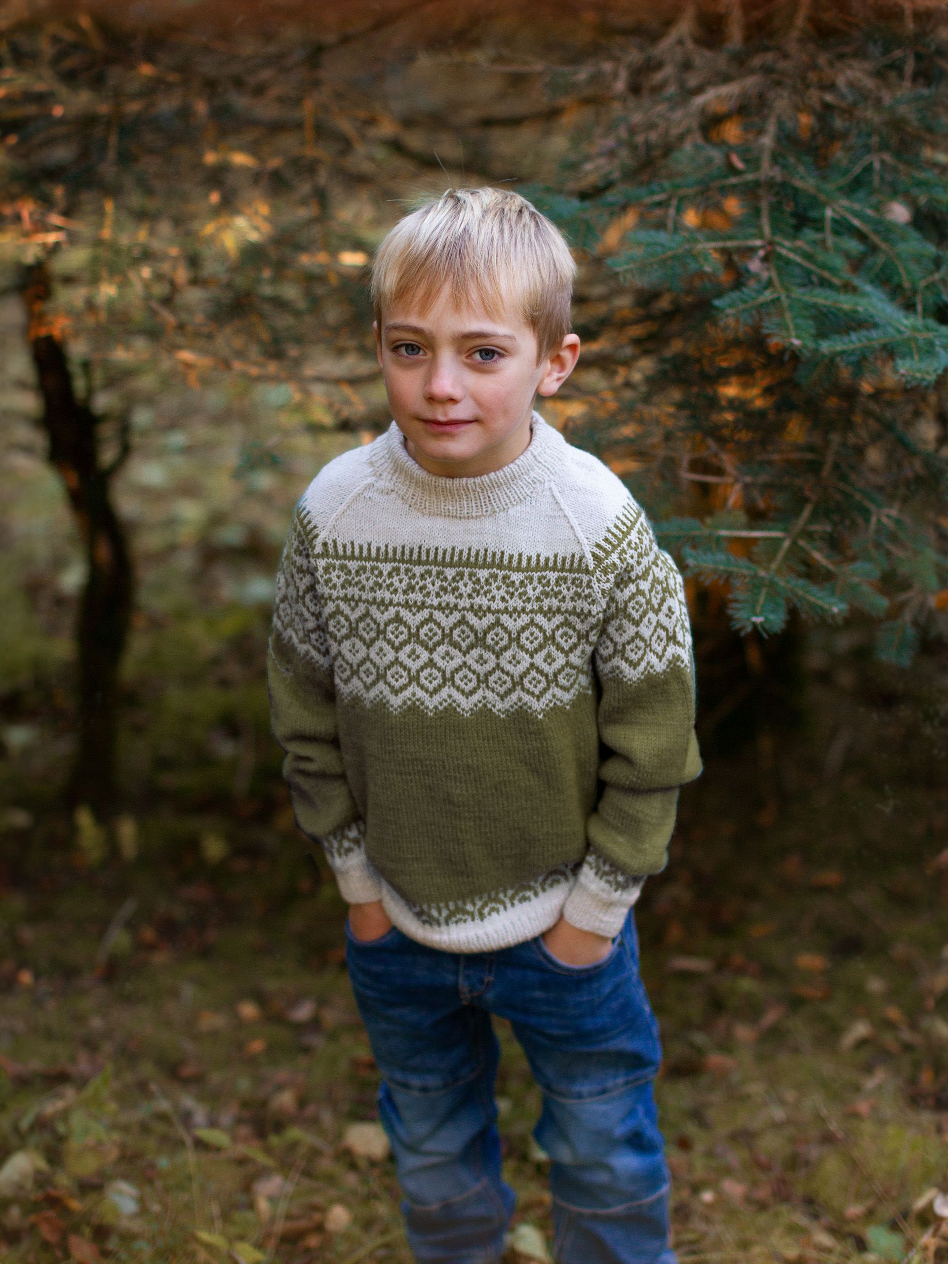 MATJA tröja mini oliv - Garnius