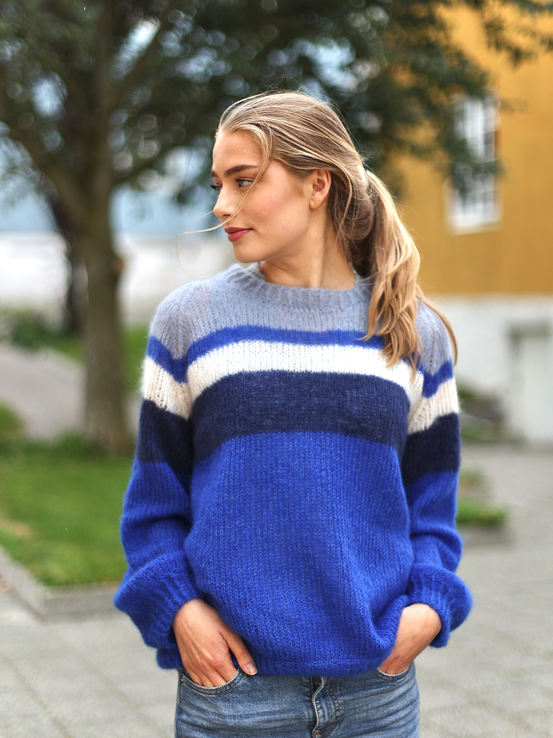 INDIE tröja mörk rosa - Garnius