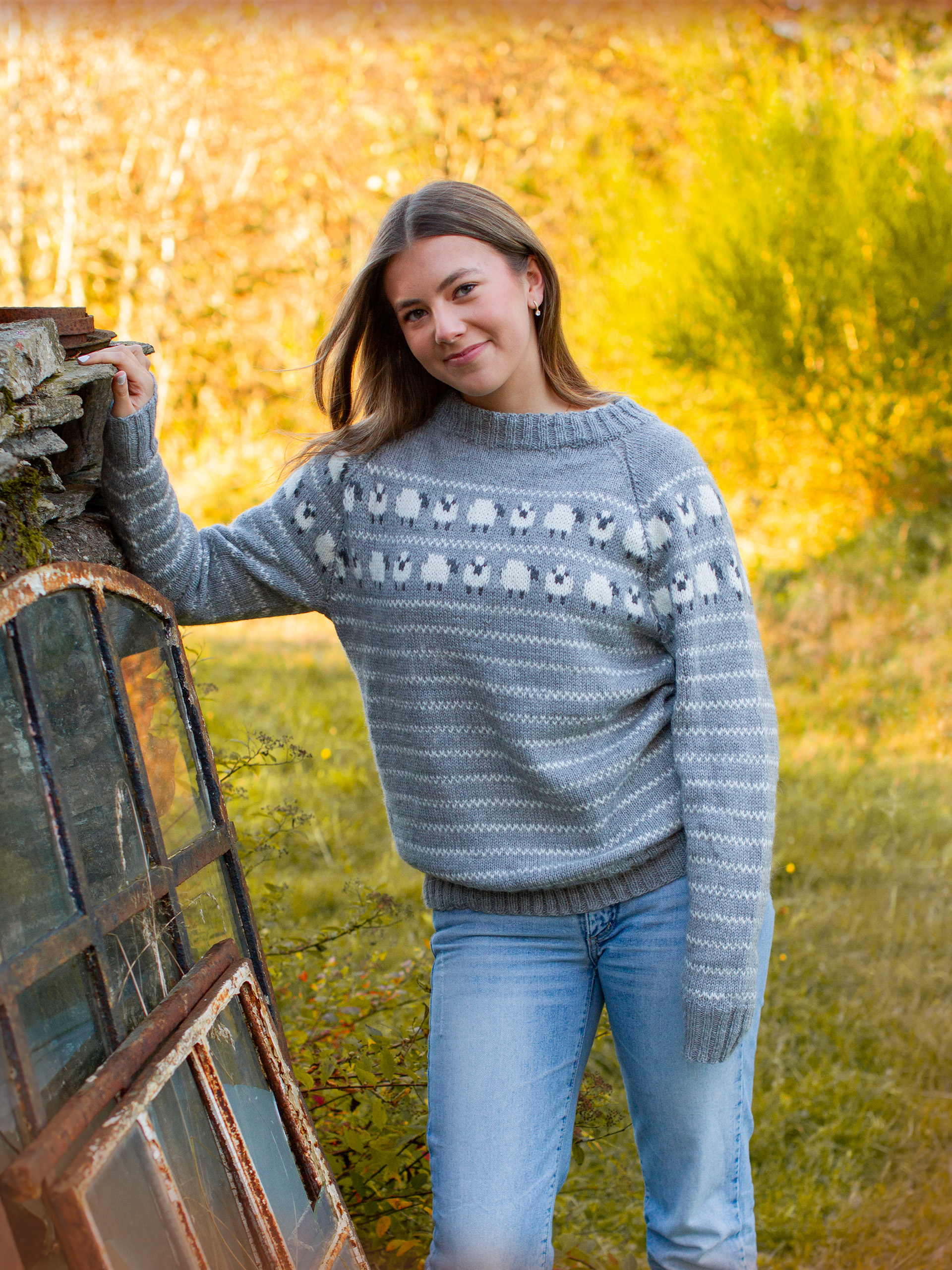 ULLAN tröja & mössa mini natur - Garnius