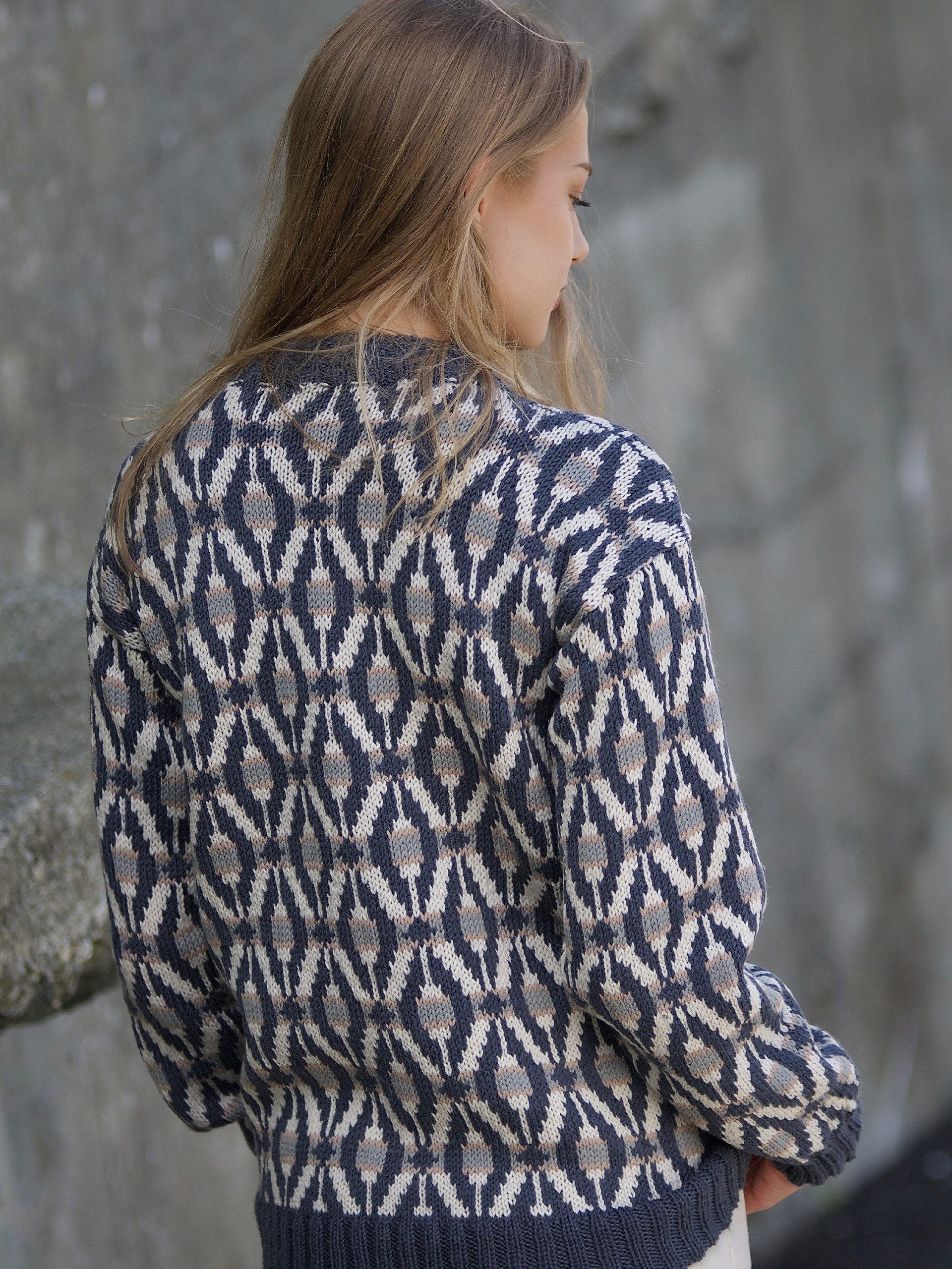 Wang tröja gråblå - Garnius